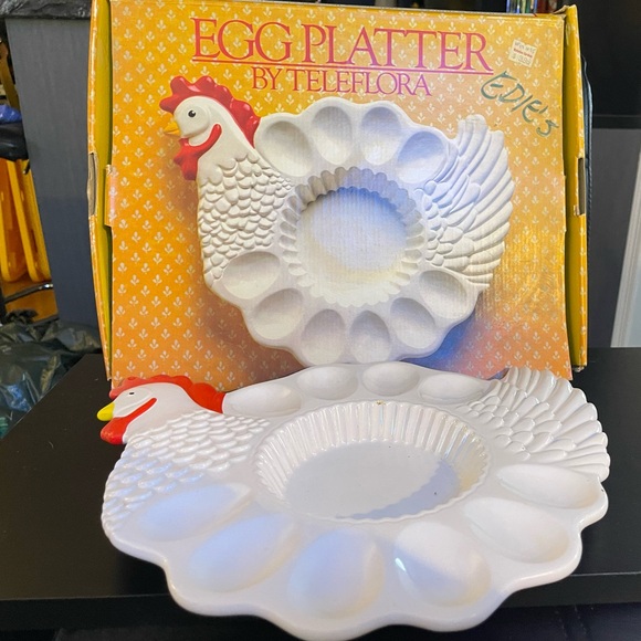 Teleflora | Dining | Vintage Teleflora Deviled Egg Platterdish Plate ...